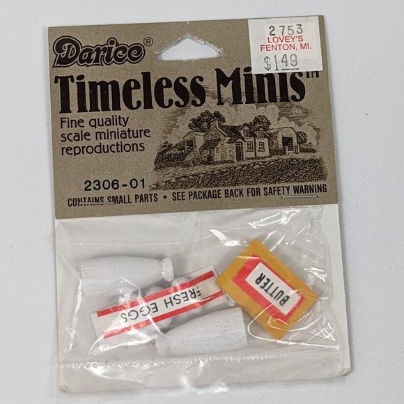 Darice | Toys | Vintage Darice Timeless Minis Dollhouse Miniature Milk ...